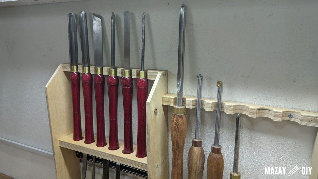 Homemade Chisel & Lathe Tools Rack — Free Plans and 3D model