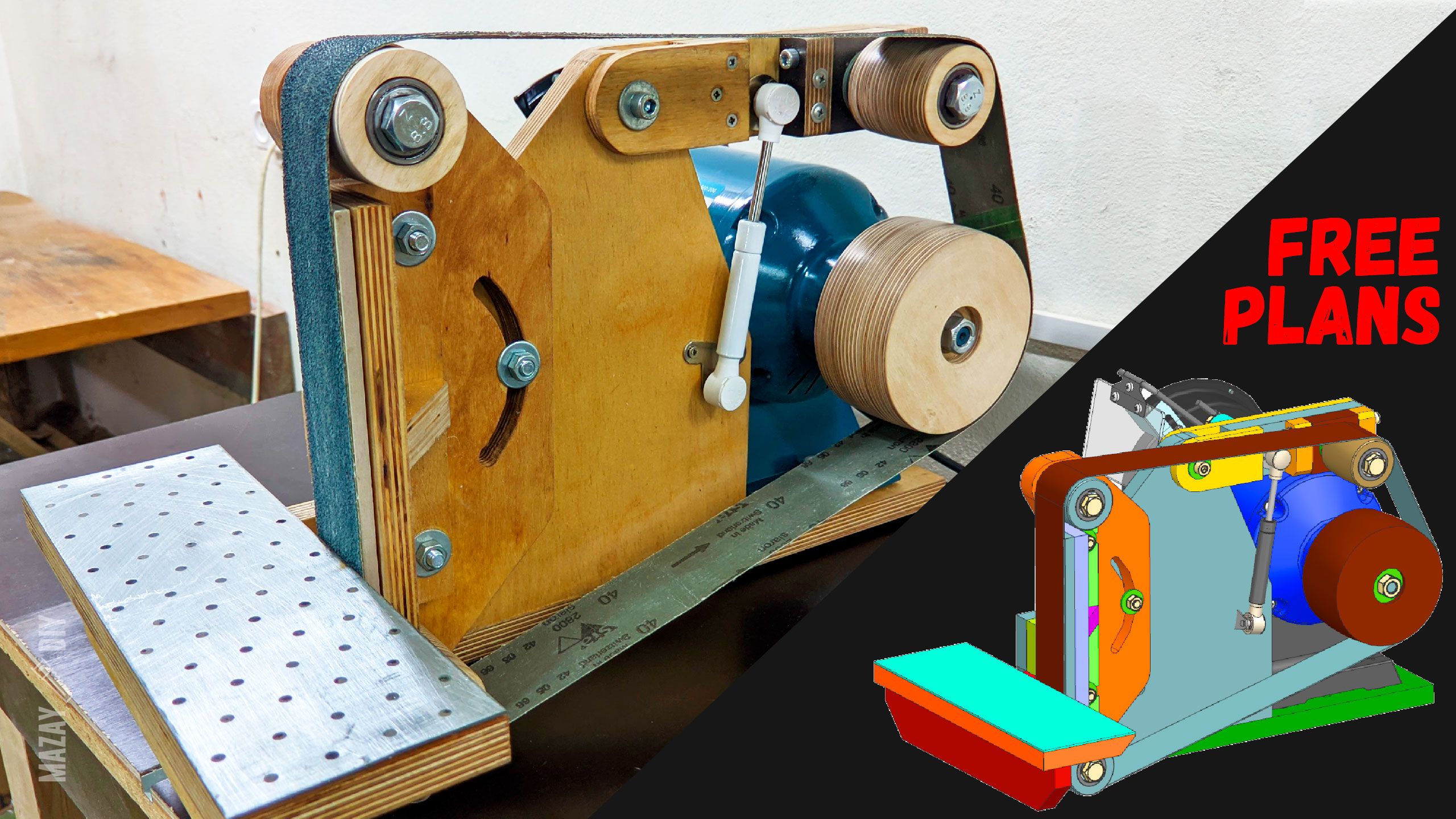 Homemade 2x48 Knife Making Belt Grinder Free Plans And 3D Model