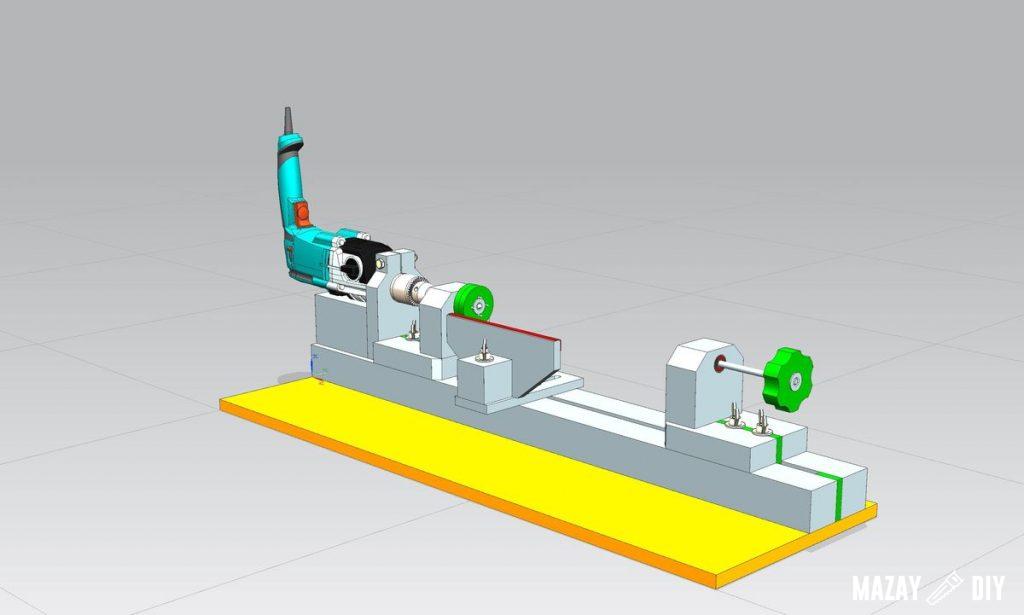 How to make a 3 in 1 drill powered lathe — Free DIY plans and 3D model