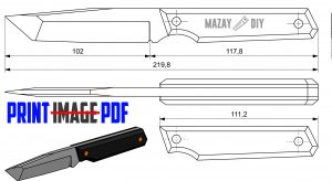 How to Make a Tanto Knife - Free PDF Template and 3D model